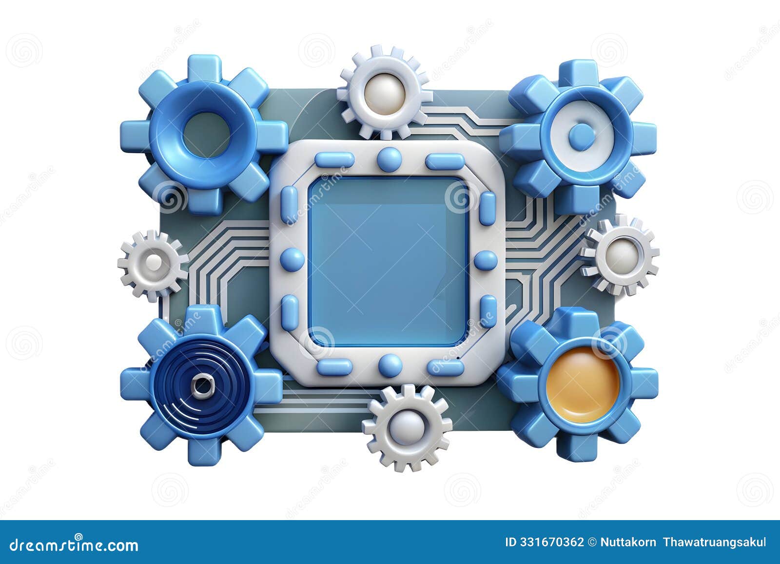 AI Driven Automation Border Frame Concept As a Clean Border Frame with ...