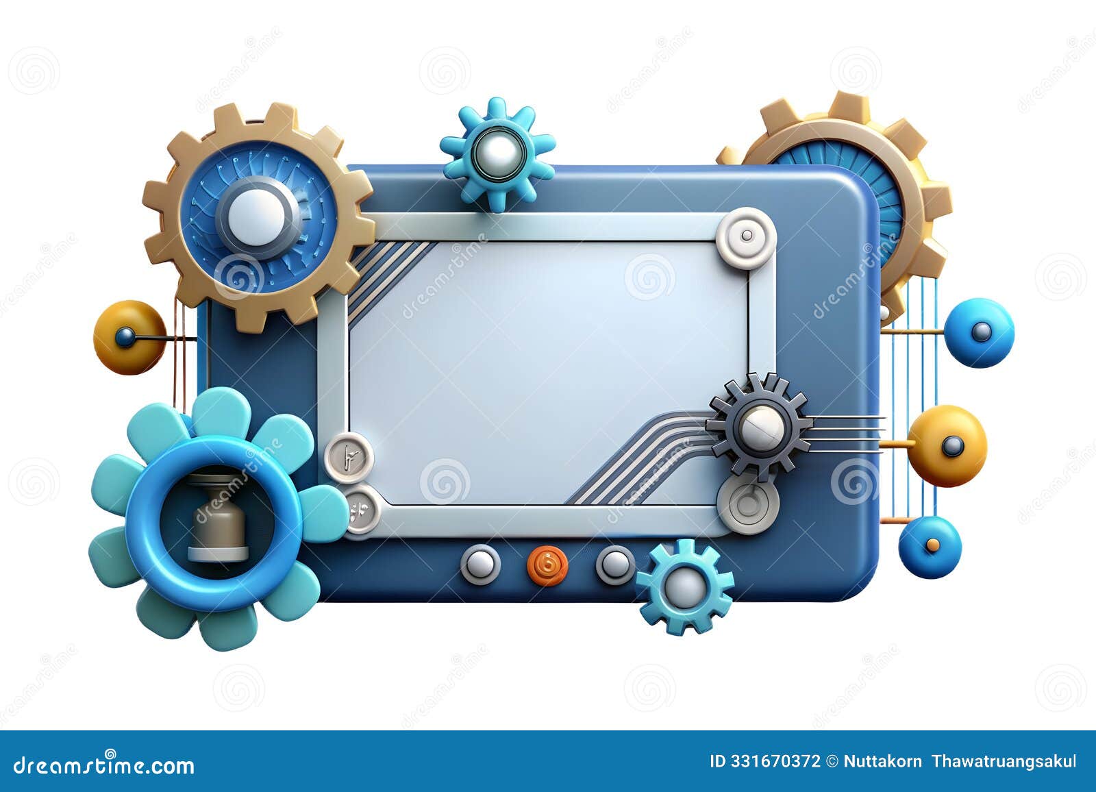 AI Driven Automation Border Frame Concept As a Clean Border Frame with ...