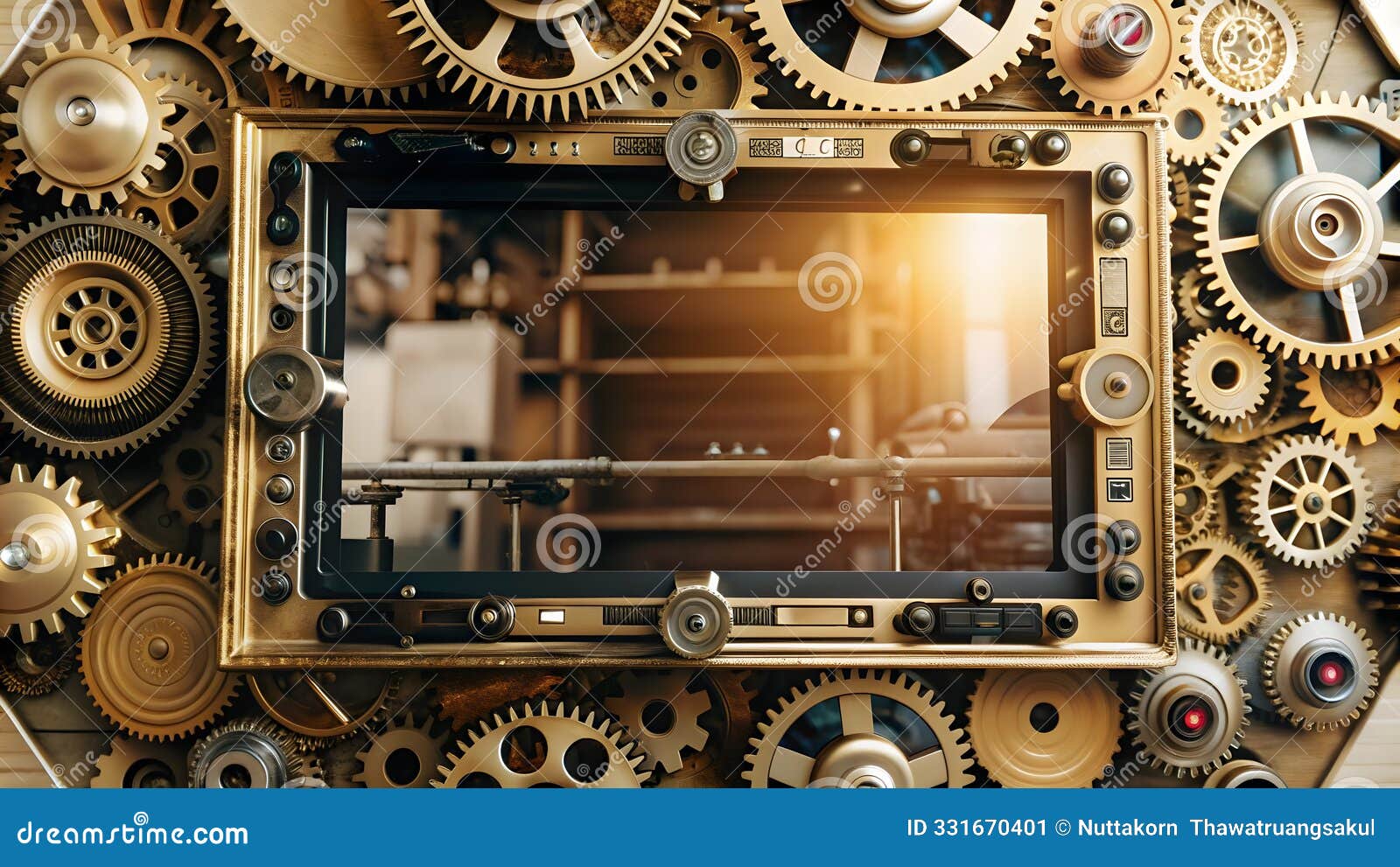 AI Driven Automation Border Frame Concept As a Clean Border Frame with ...