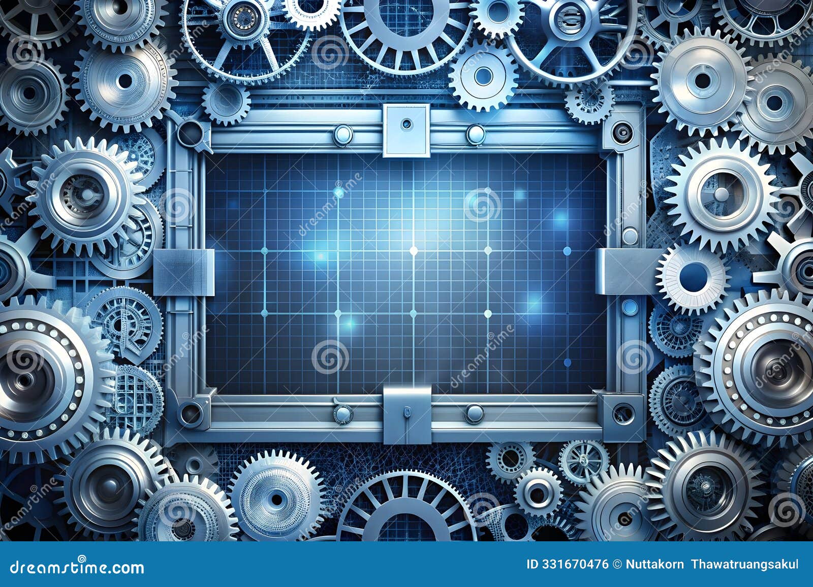 AI Driven Automation Border Frame Concept As a Clean Border Frame with ...