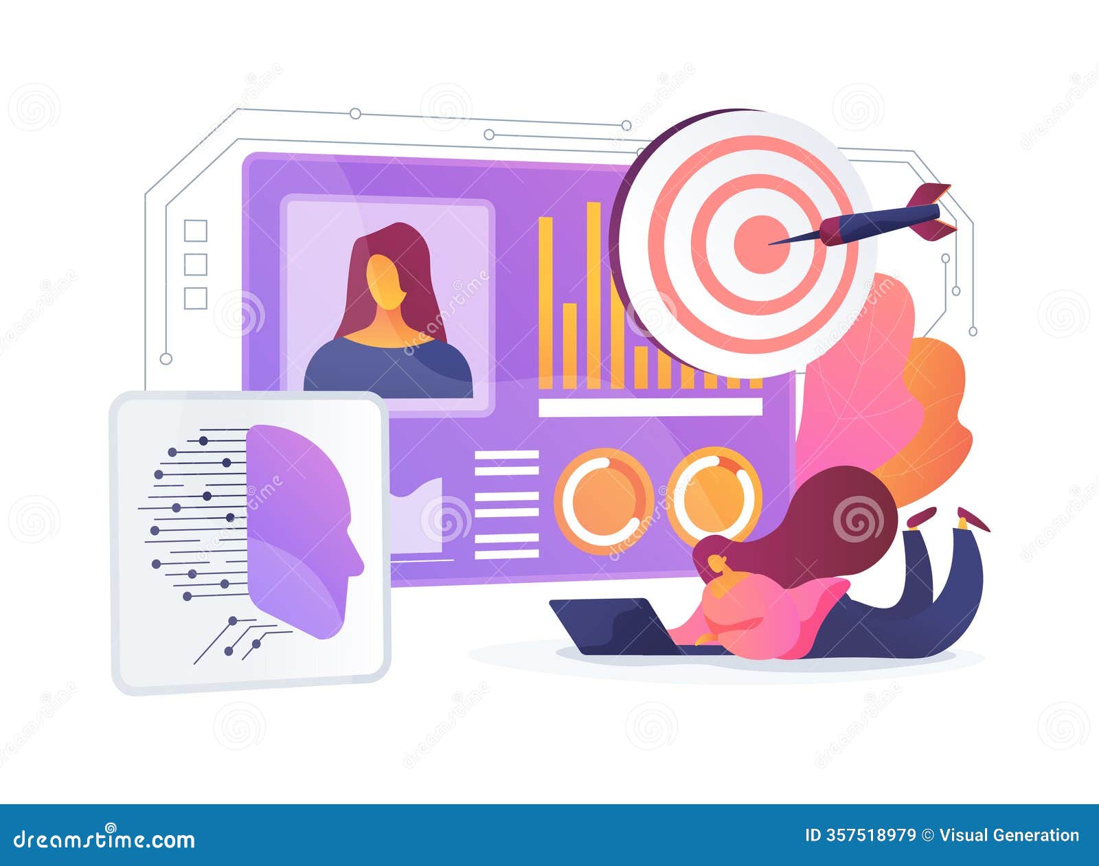 AI-Driven Behavioral Targeting Abstract Concept Vector Illustration ...