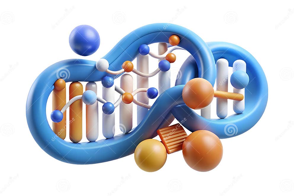 AI Driven Bioinformatics Elements Concept As Abstract Elements Representing Bioinformatics with ...