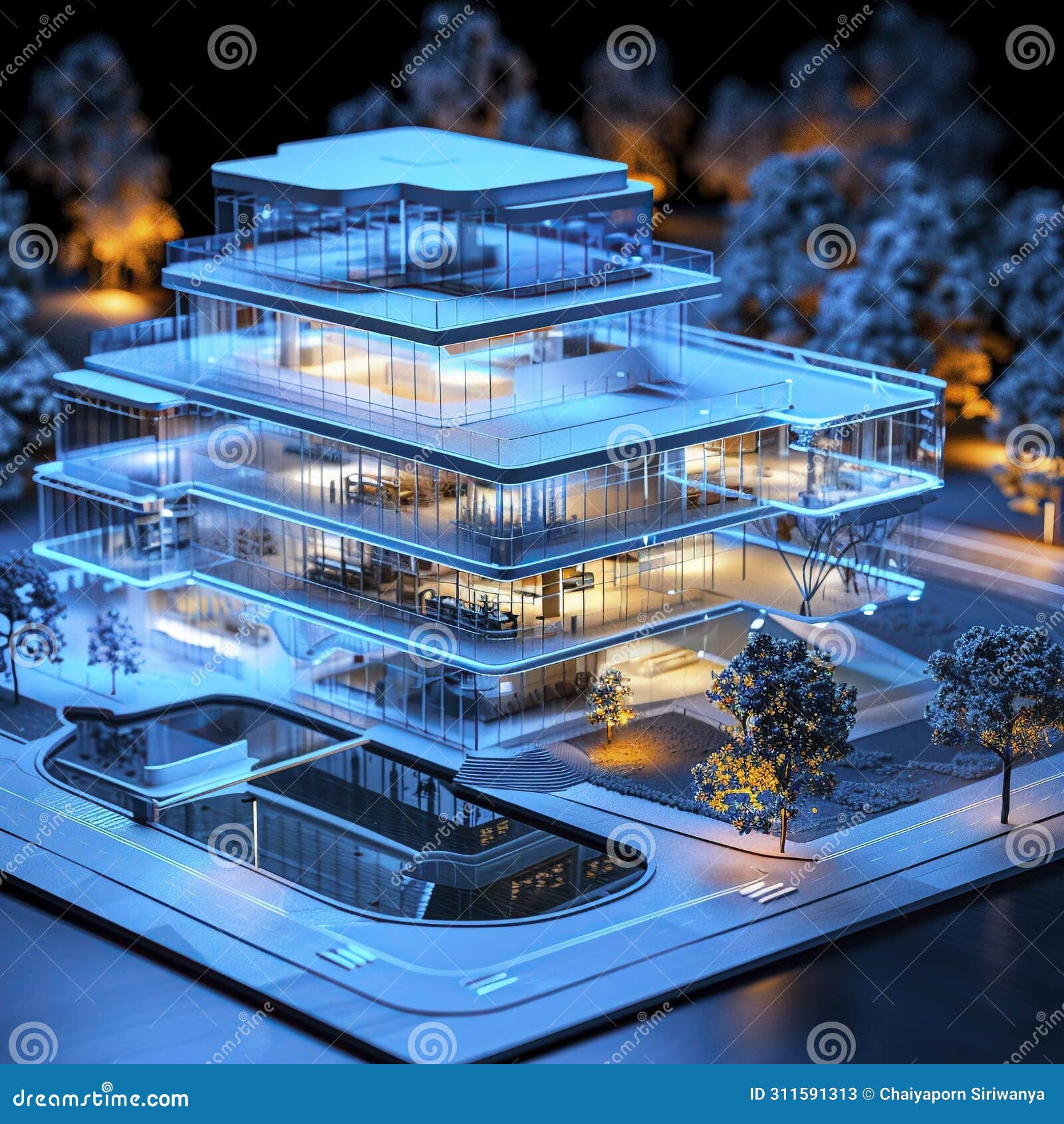 AI Driven Construction Planning Virtual Models Stock Illustration ...
