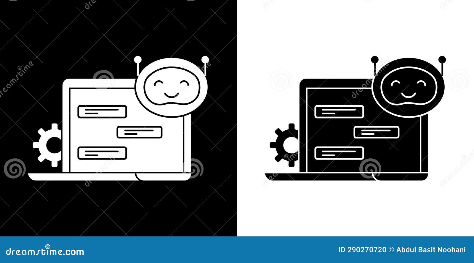 AI Driven Conversationalist. Text Chat Assistant Stock Vector ...
