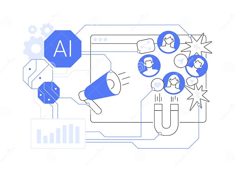AI-Driven Customer Engagement Analytics Abstract Concept Vector ...