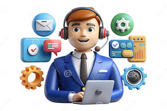 AI Driven Customer Support Interaction Concept As a Candid Capture of a ...