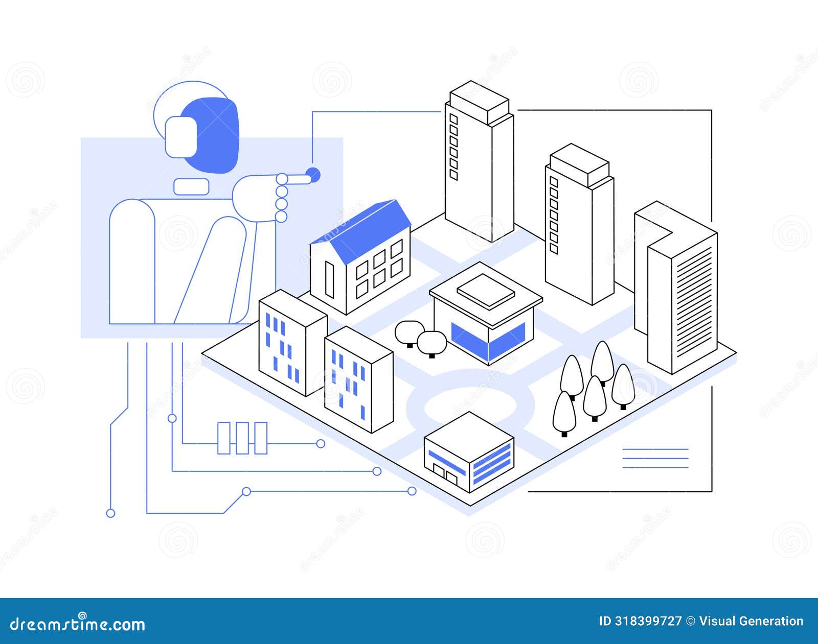 AI-Driven 3D Modeling Abstract Concept Vector Illustration. Stock ...