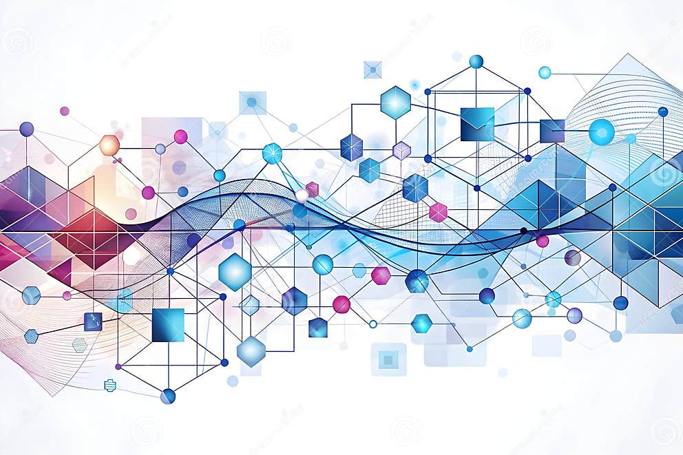 AI Driven Data Flow Elements Concept As Abstract Elements Featuring Dynamic Data Streams Flowing ...