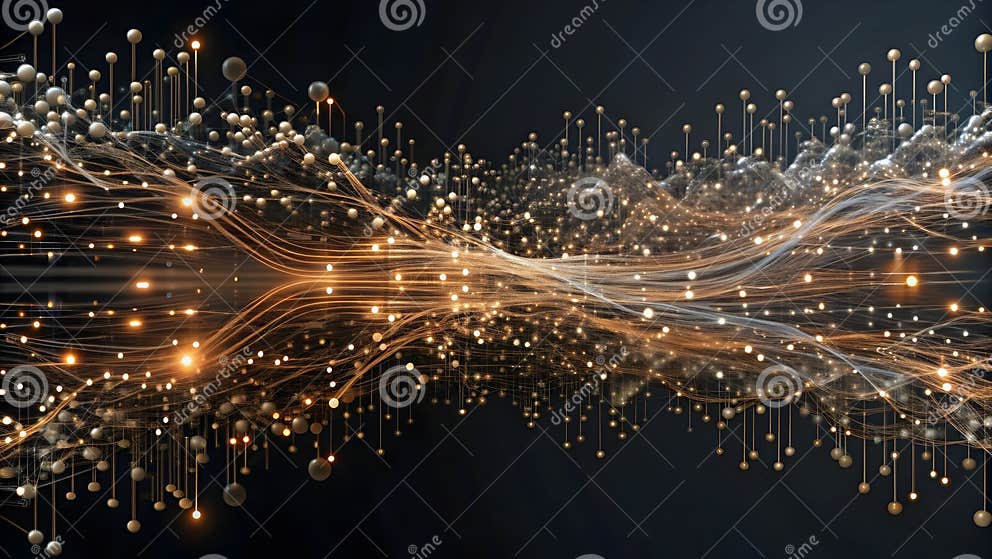 AI Driven Data Flow Elements Concept As Abstract Elements Featuring ...