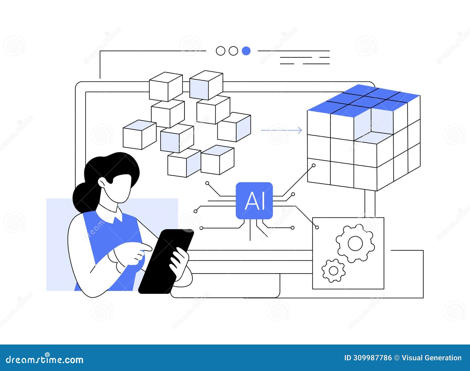 AI-Driven Data Transformation Abstract Concept Vector Illustration ...