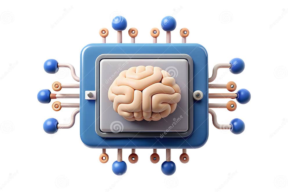 AI Driven Digital Brain Frame Concept As a Minimalistic Border Frame ...