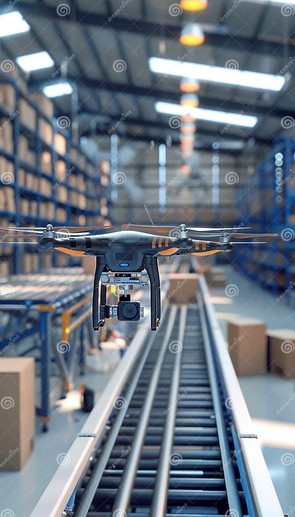 AI-Driven Drone Sorting Packages in High-Tech Automated Warehouse for ...