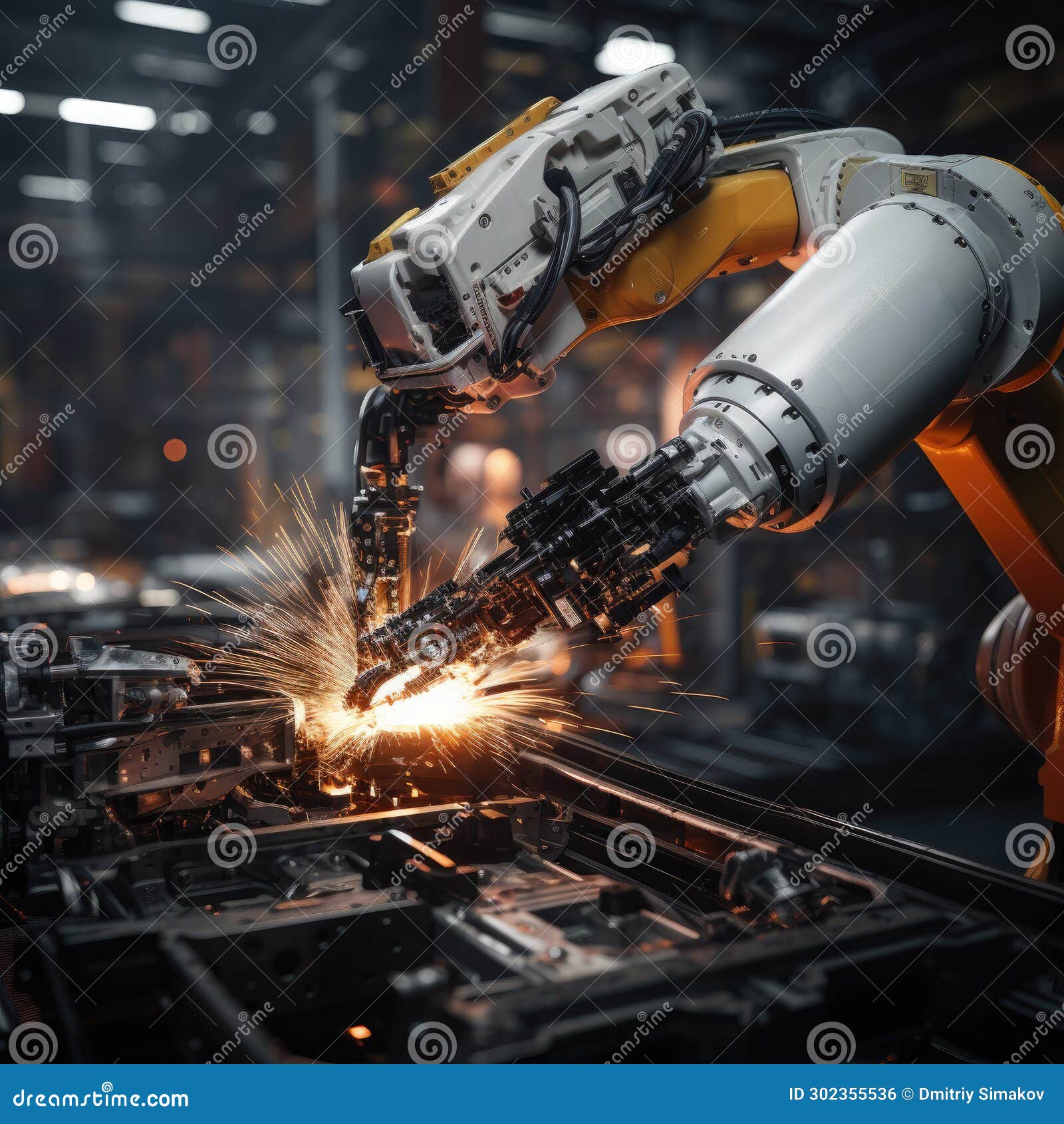 AI-Driven Industrial Precision: Seamless Machinery in Action Stock ...