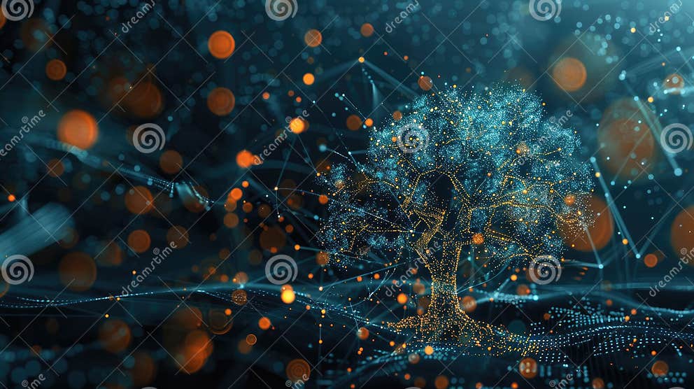 AI-driven Insights Illustrated by a Tree of Knowledge, with Branches ...