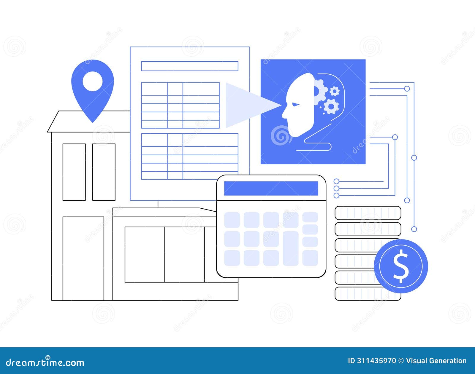 AI-Driven Property Valuation Abstract Concept Vector Illustration ...
