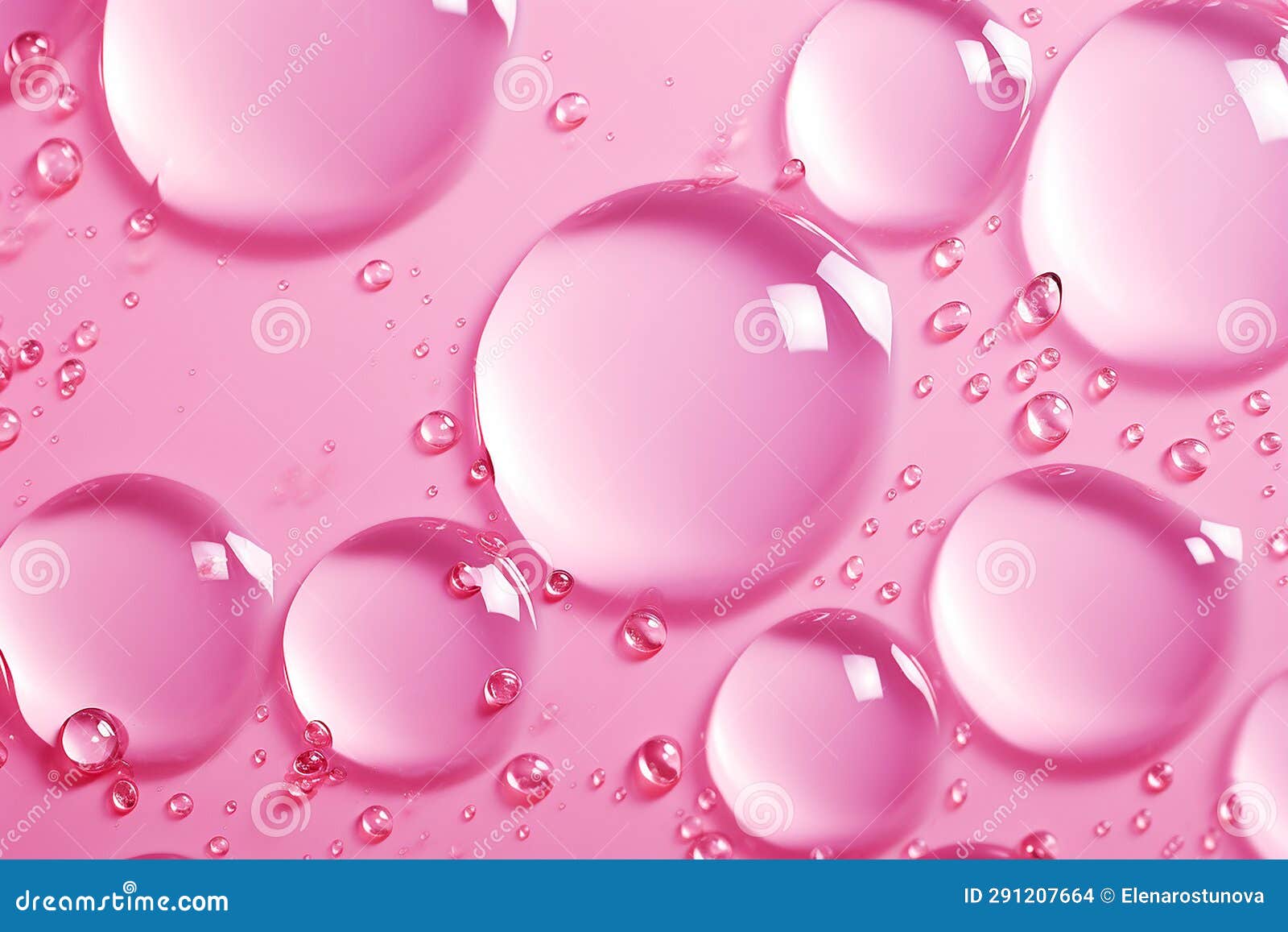 Drop of the Water on the Pink Background Stock Illustration ...