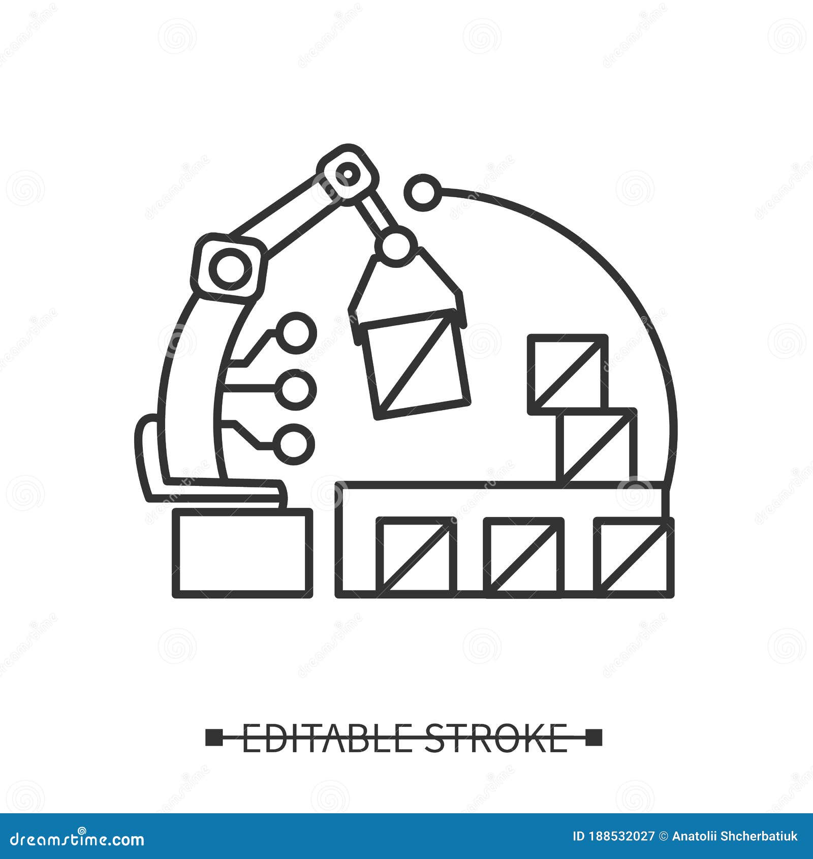 Ai in E-commerce Icon.Linear Concept Pictogram for Internet Retail ...