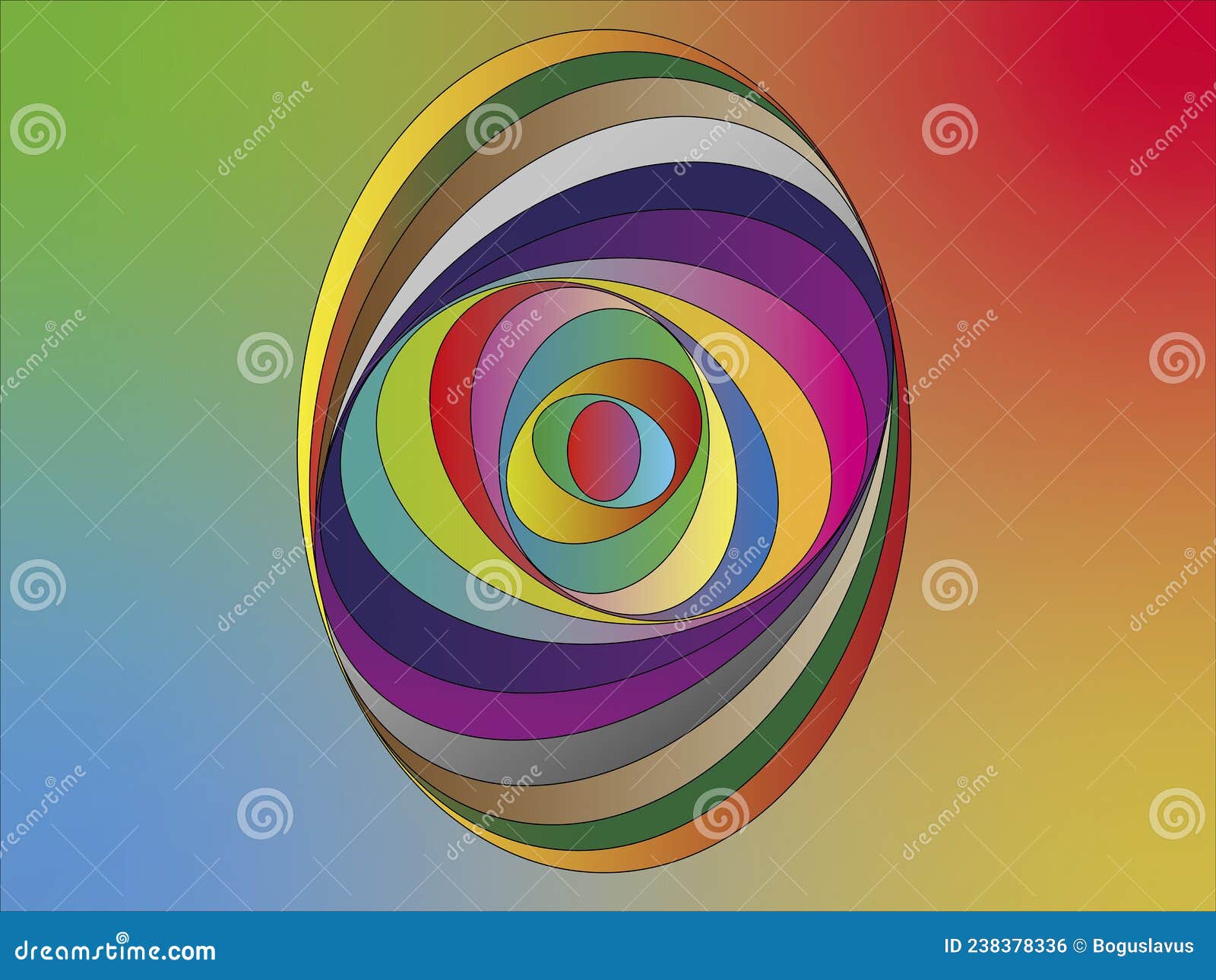 Illustration of a Geometric Figure Resulting from a Series of Circle ...