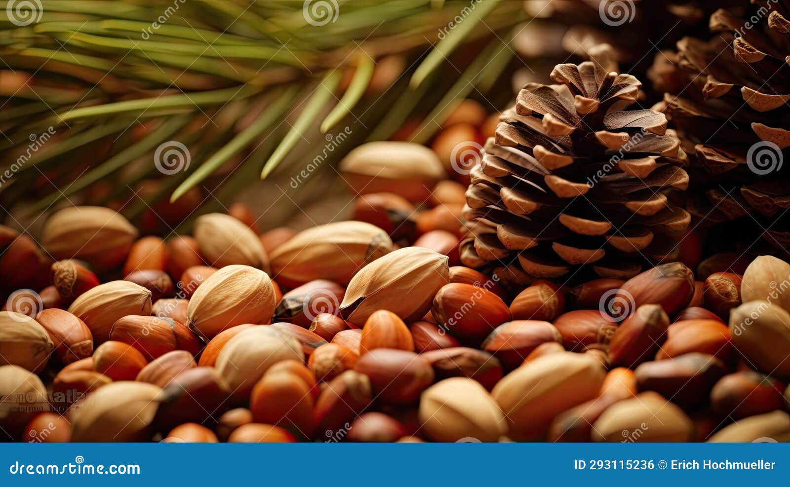 Enchanted Autumn: Pine Nuts and Magic on the Forest Floor Stock ...