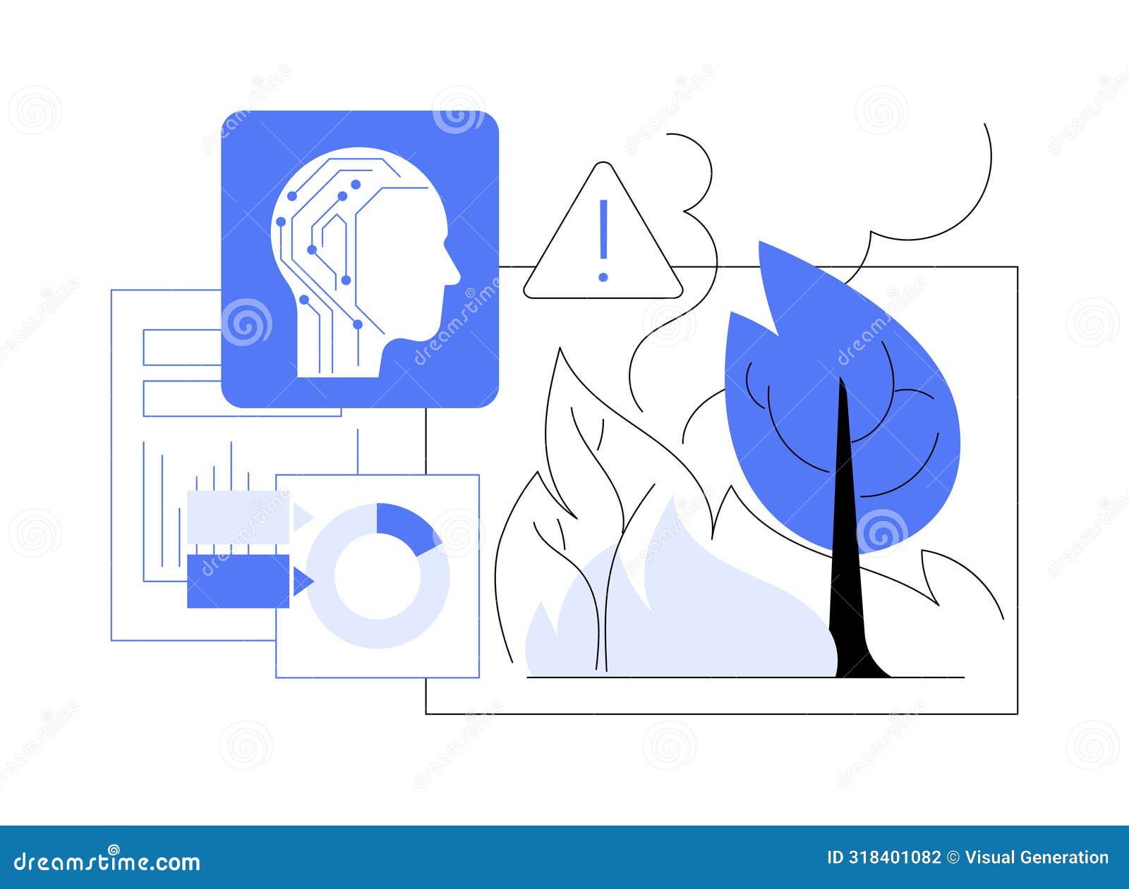 AI-Enhanced Disaster Response Abstract Concept Vector Illustration ...