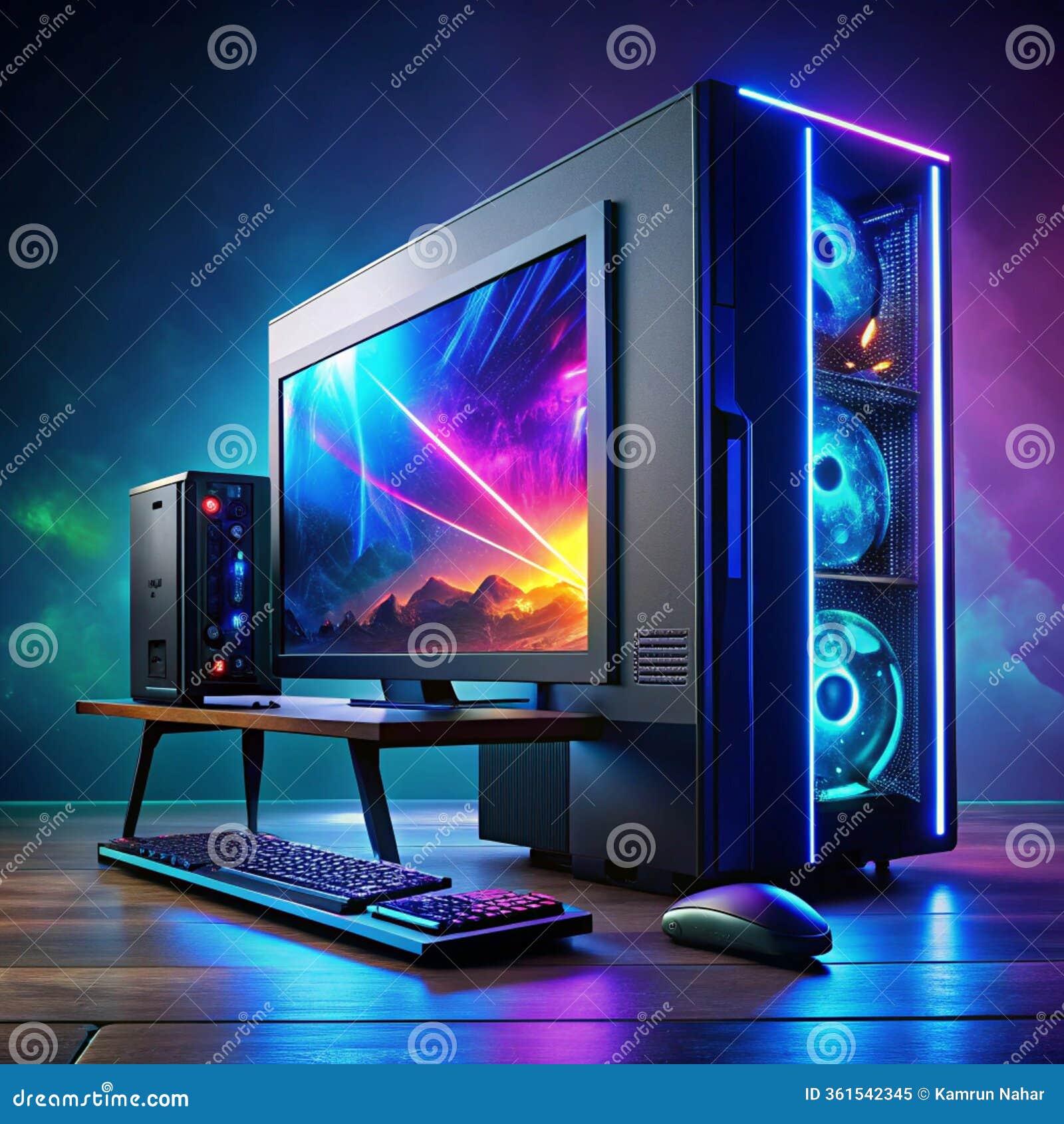 Gaming Desktop Computer Royalty-Free Stock Photography | CartoonDealer ...