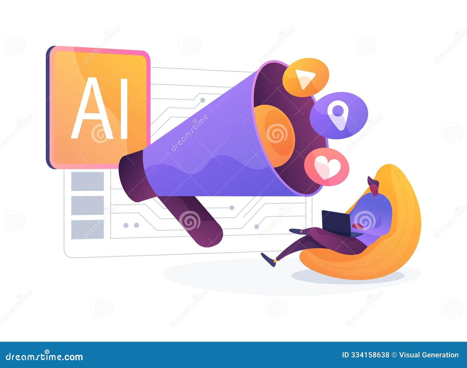 AI-Enhanced Marketing Campaigns Abstract Concept Vector Illustration. | CartoonDealer.com #334158638