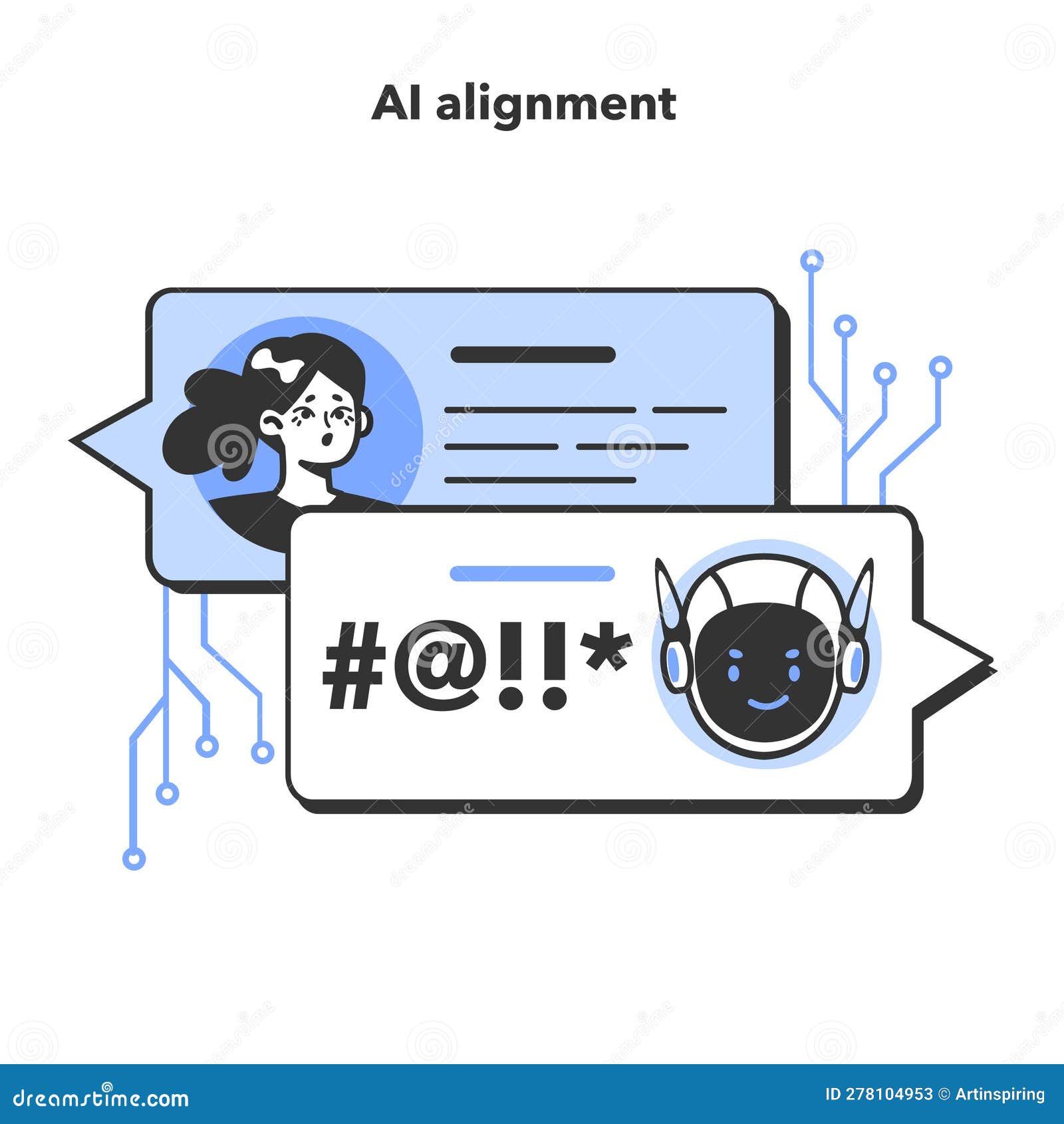 AI Ethics. Artificial Intelligence Alignment Stock Vector - Illustration of artificial, security ...