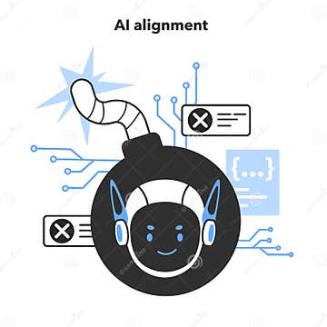 AI Ethics. Artificial Intelligence Alignment Stock Vector - Illustration of computer, robotic ...