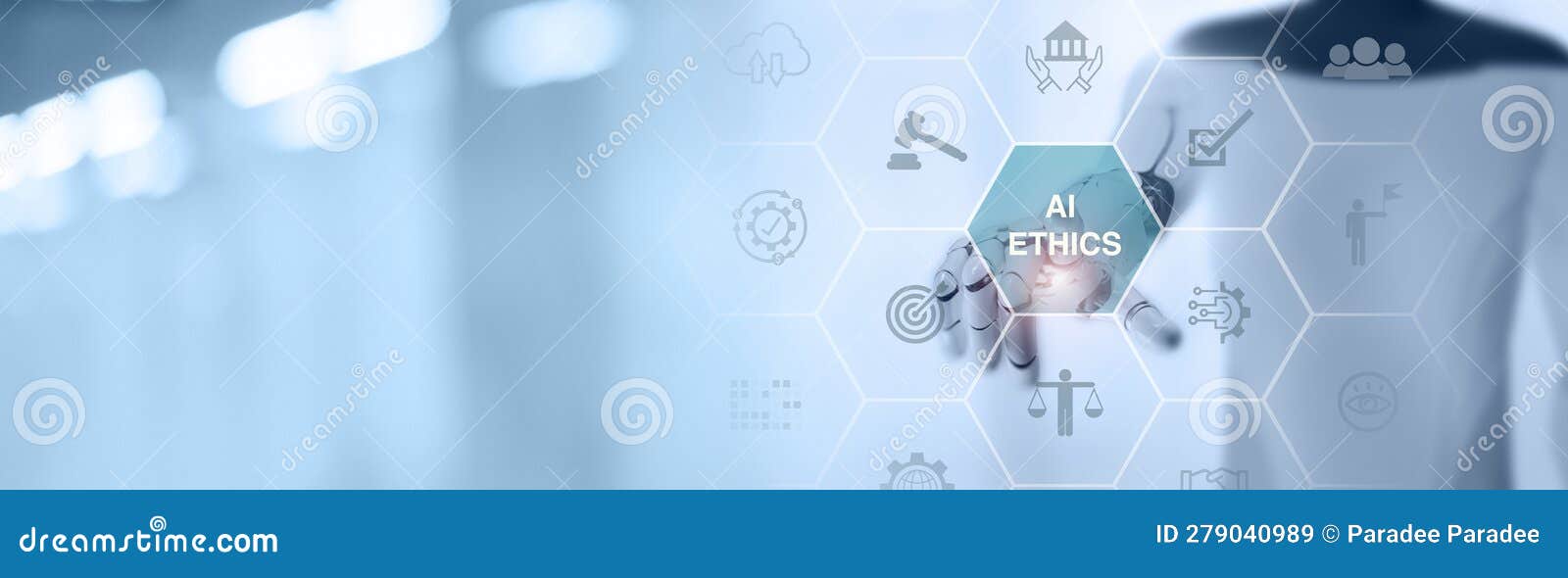 AI Ethics or AI Law Concept. Developing AI Codes of Ethics Stock ...