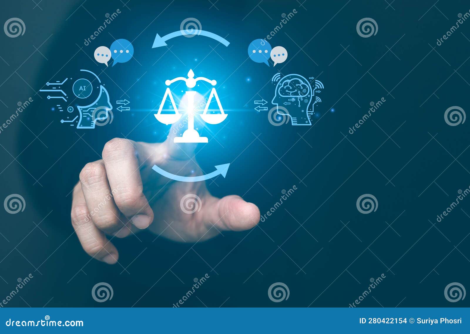 AI Ethics or AI Law Concept. Developing AI Codes of Ethics Stock Photo ...