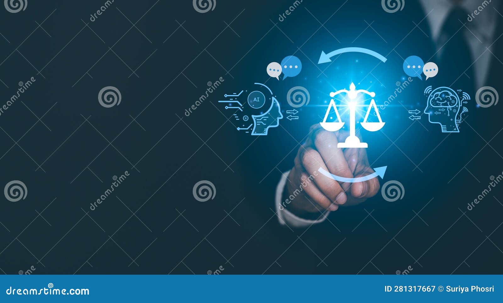 AI Ethics or AI Law Concept. Developing AI Codes of Ethics Stock Image ...