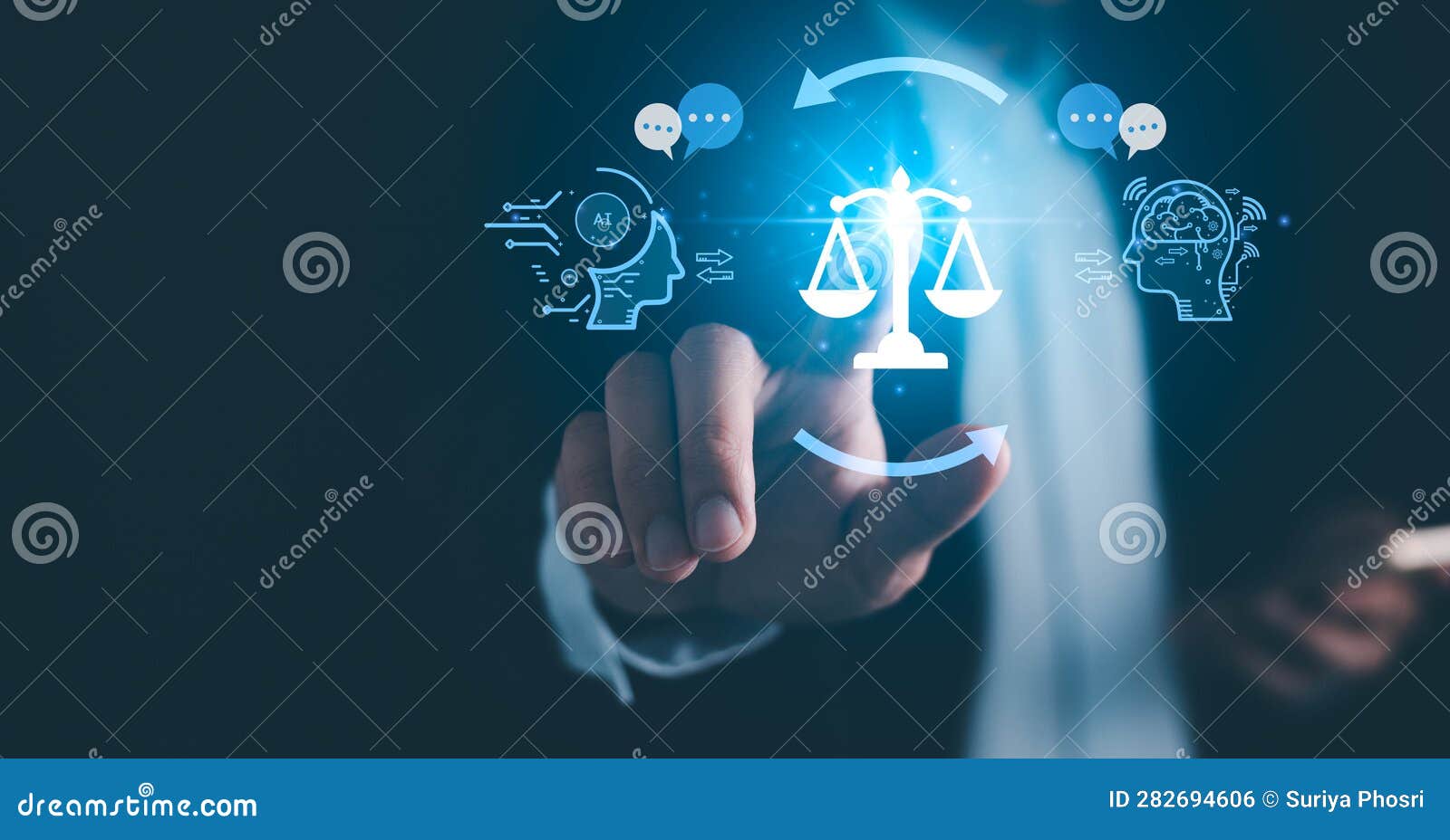 AI Ethics or AI Law Concept. Developing AI Codes of Ethics Stock Photo ...