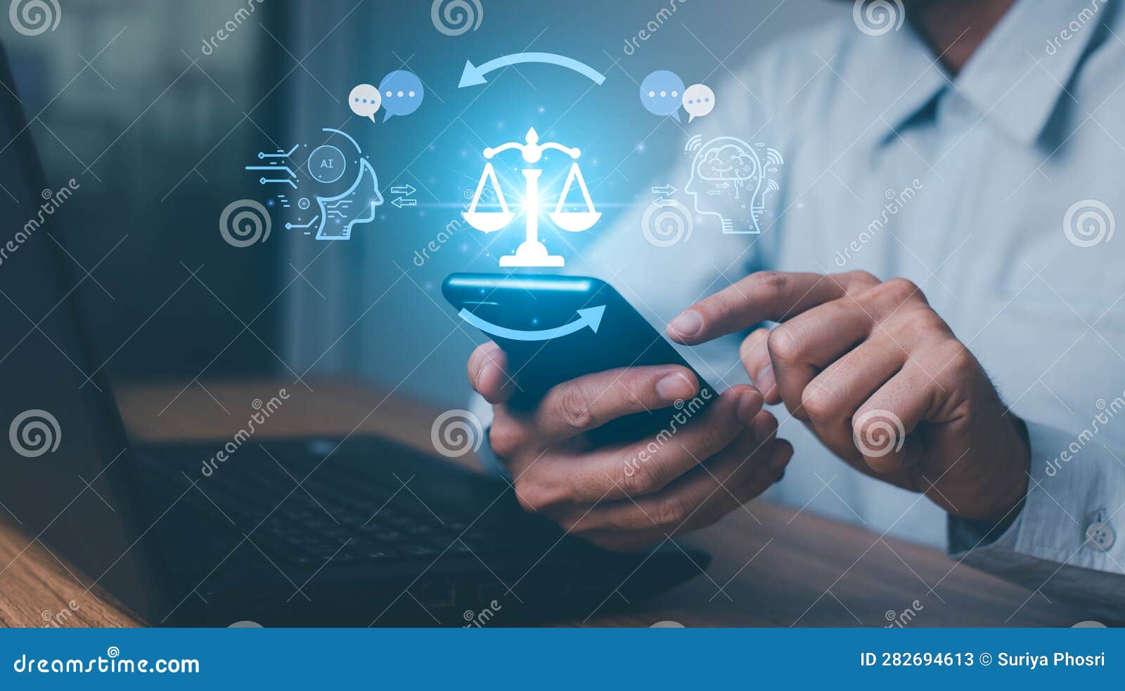 AI Ethics or AI Law Concept. Developing AI Codes of Ethics Stock Image ...