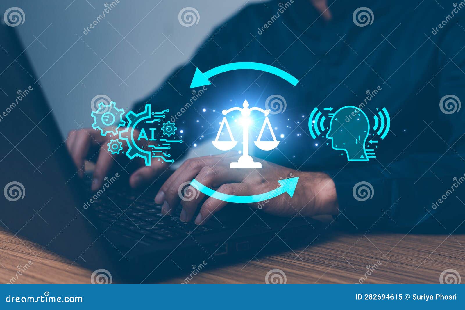 AI Ethics or AI Law Concept. Developing AI Codes of Ethics Stock Image ...