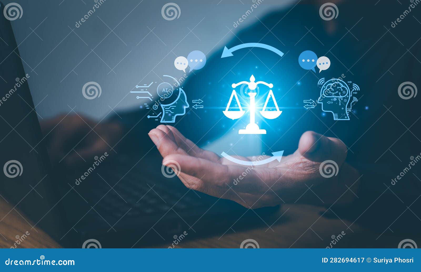 AI Ethics or AI Law Concept. Developing AI Codes of Ethics Stock Image ...