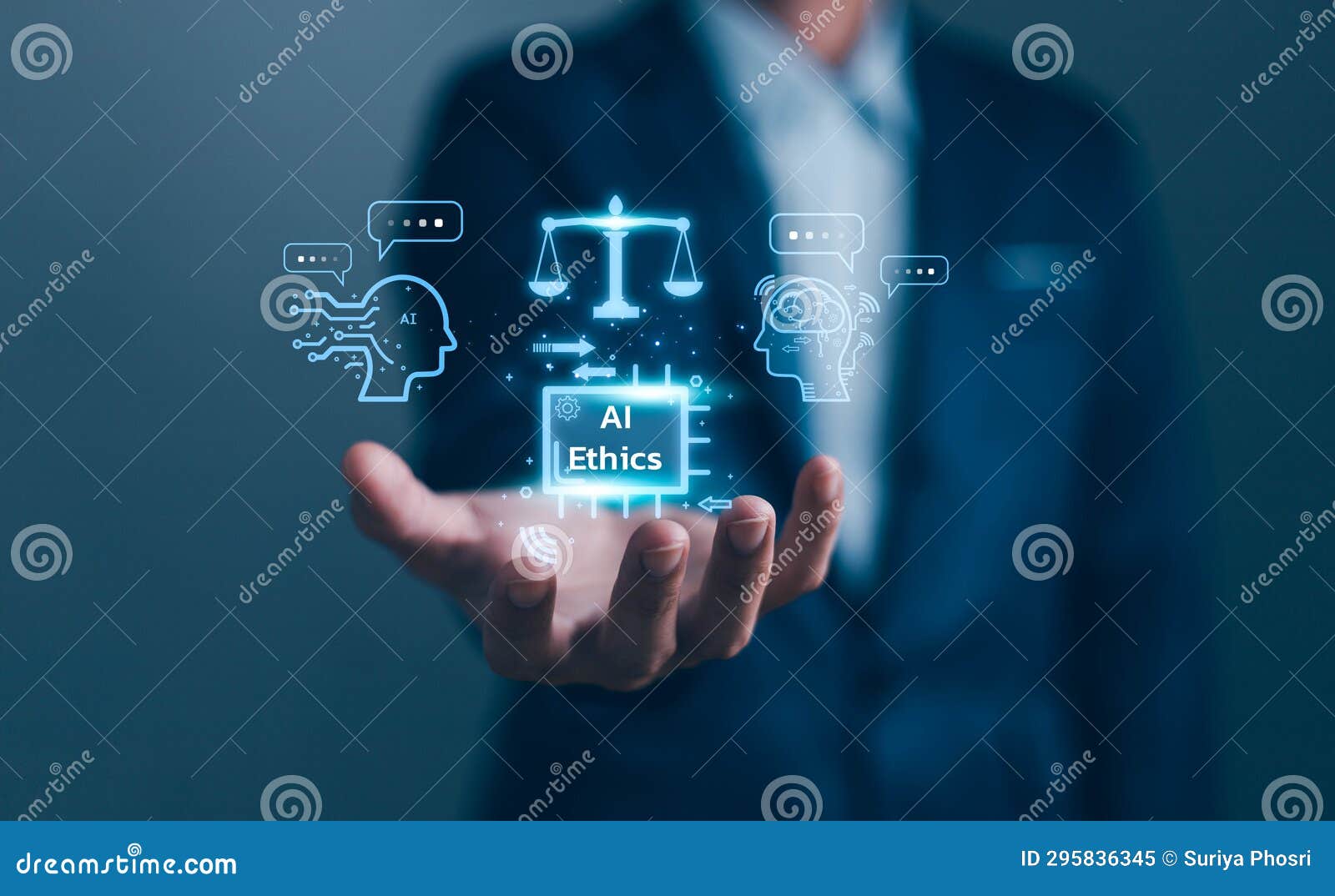 AI Ethics or AI Law Concept. Developing AI Codes of Ethics Stock Image ...