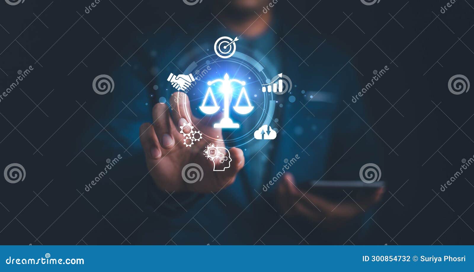 AI Ethics or AI Law Concept. Developing AI Codes of Ethics Stock Photo ...