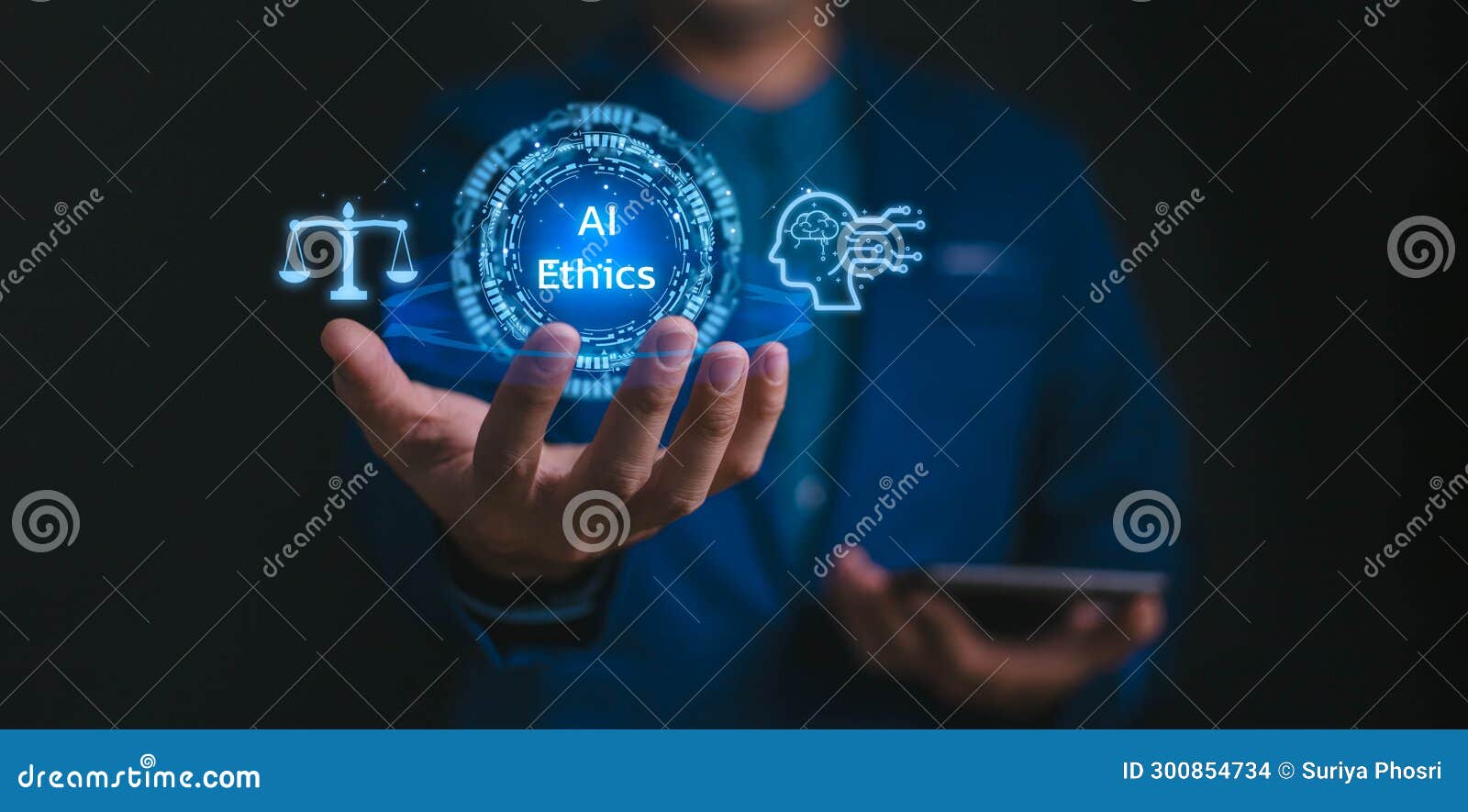AI Ethics or AI Law Concept. Developing AI Codes of Ethics Stock Photo ...