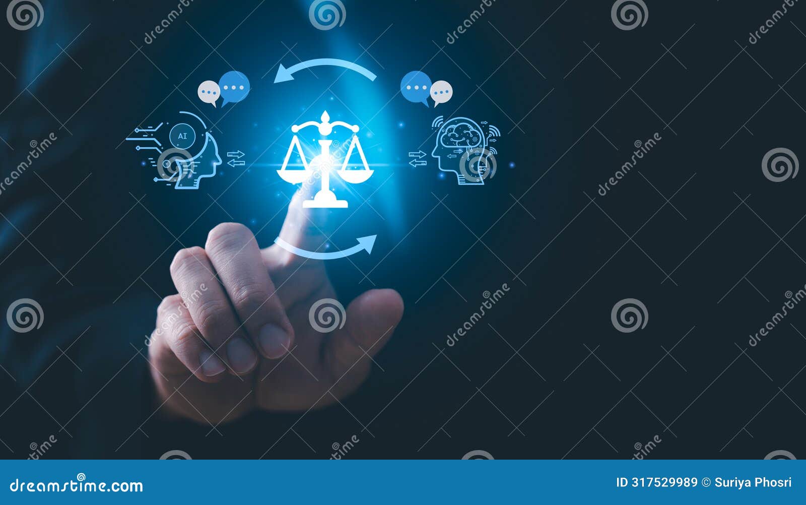 AI Ethics or AI Law Concept. Developing AI Codes of Ethics Stock Image ...