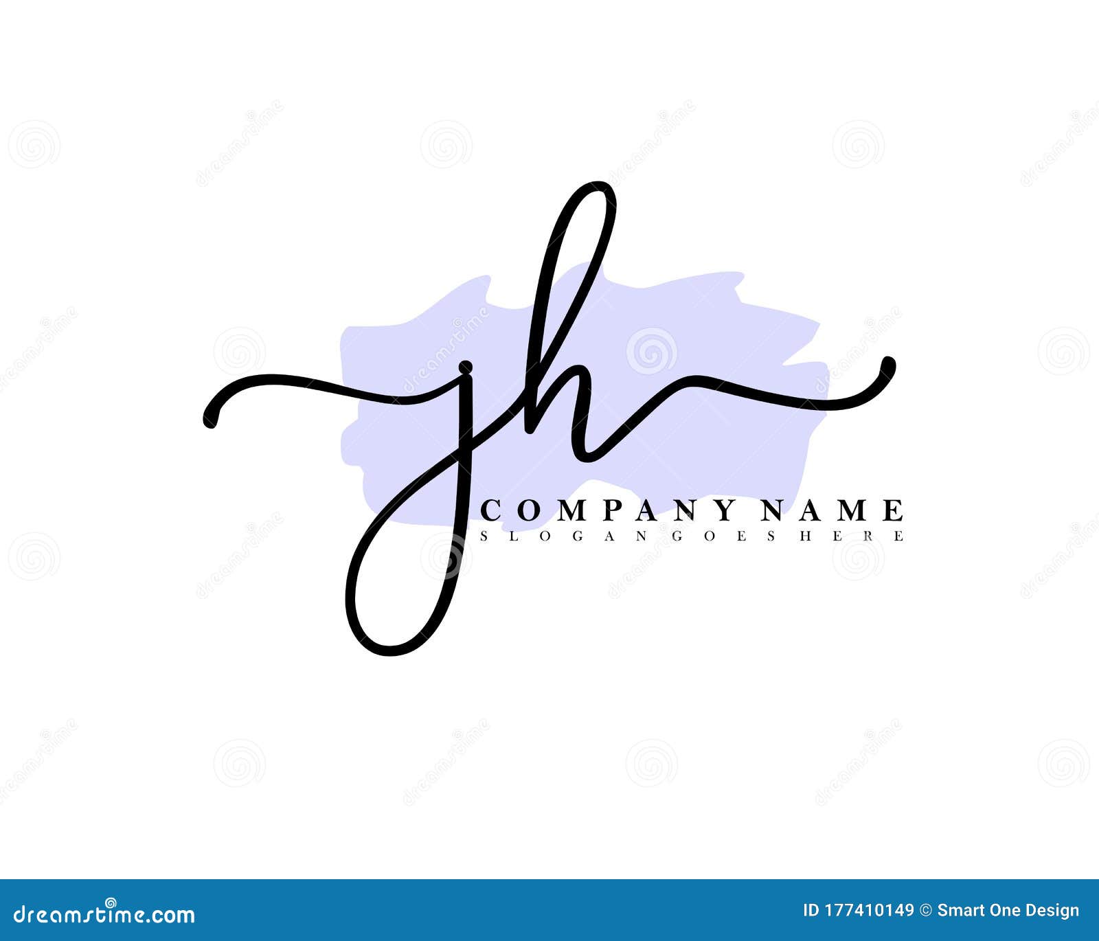 JH Initial Handwriting Logo Template Stock Vector - Illustration of ...