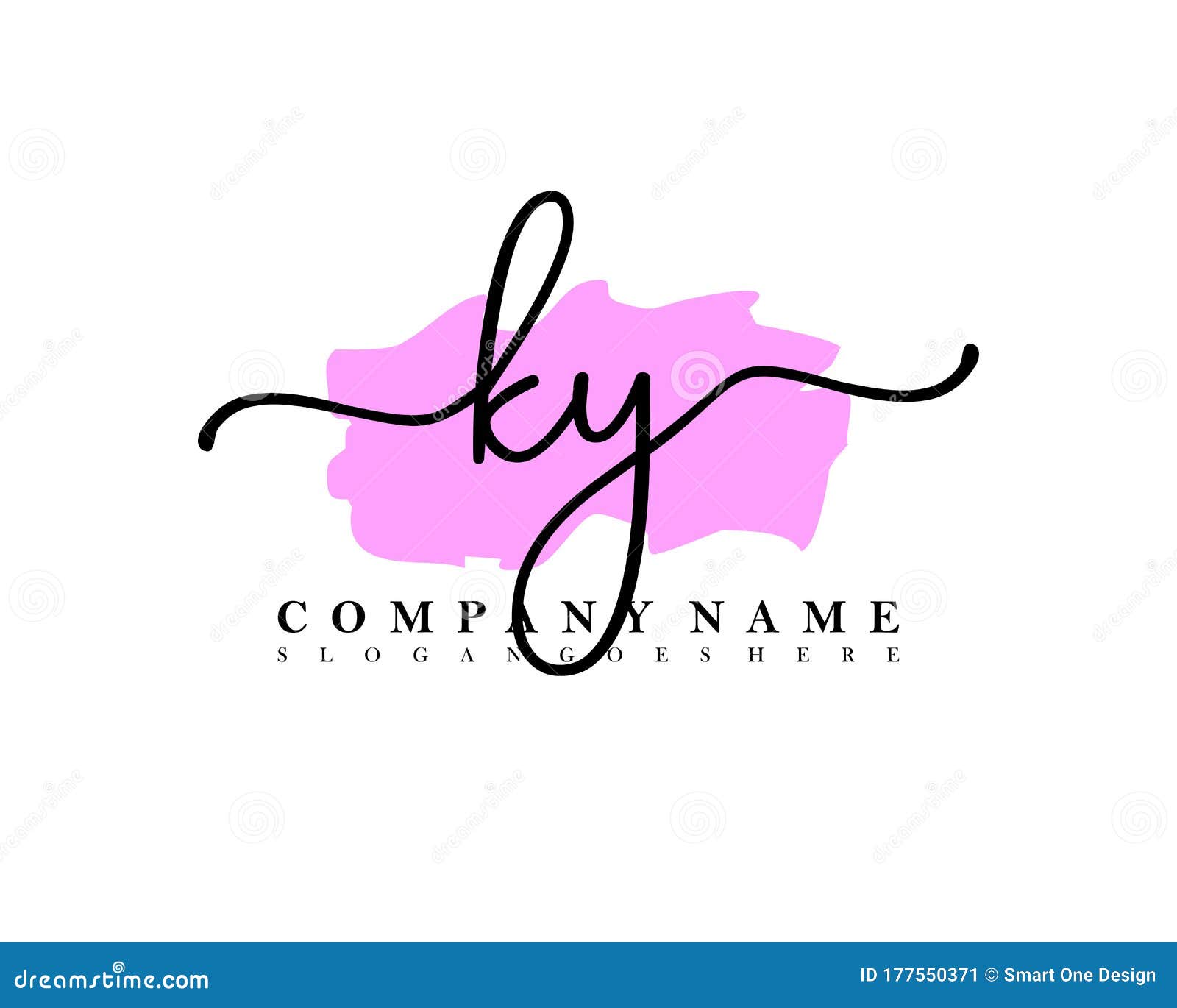 KY Initial Handwriting Logo Template Stock Vector - Illustration of ...