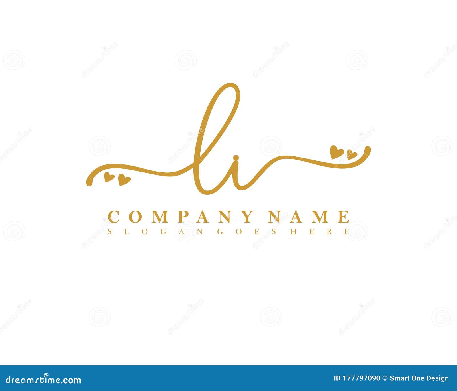 LI Initial Handwriting Logo Template Stock Vector - Illustration of ...