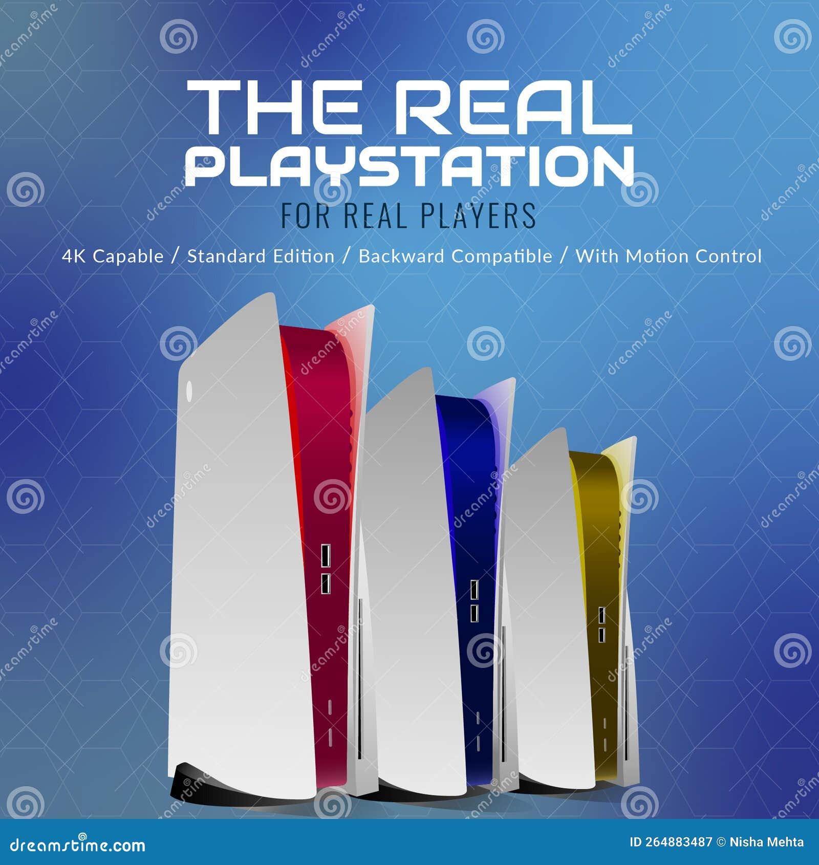 Banner Design of the Real Playstation for Real Players Stock Vector ...