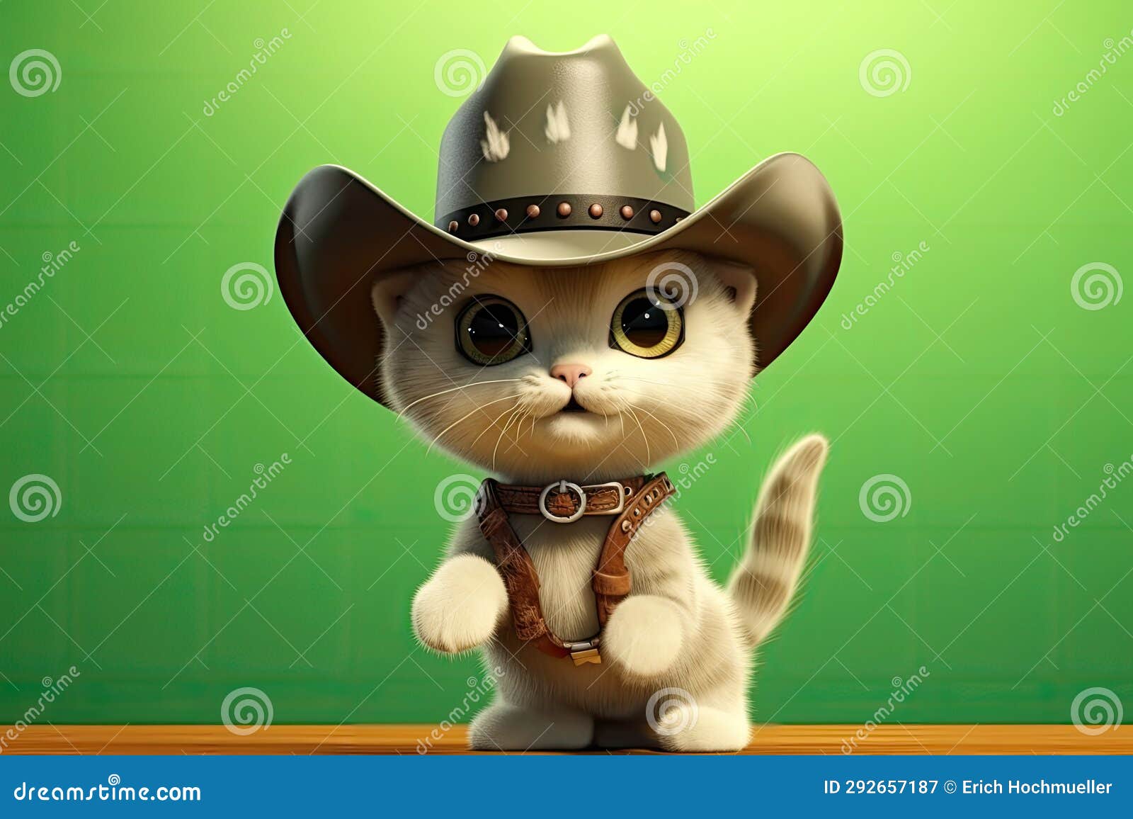 Feline On The Frontier: 3D-Generated Cat Rides Into Cowboy Glory On ...