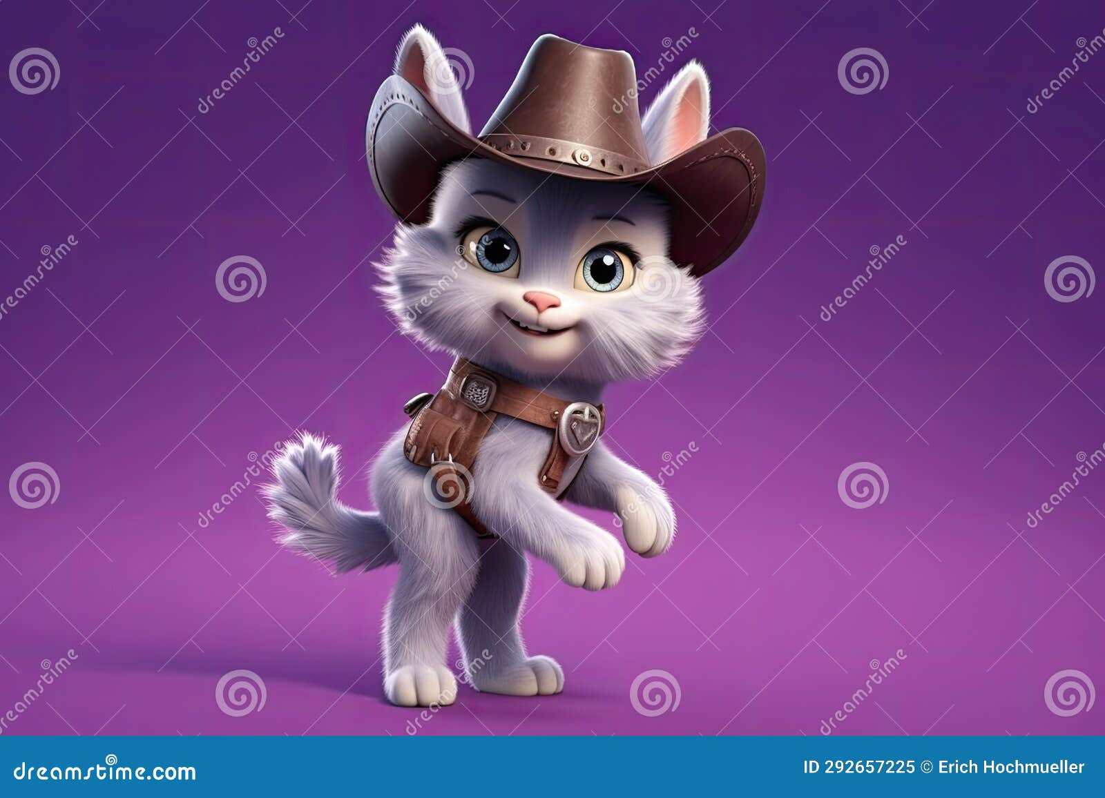 Feline On The Frontier: 3D-Generated Cat Rides Into Cowboy Glory On ...