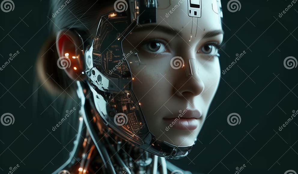 AI Female Robot Technology, Advanced Robot Stock Image - Image of scifi ...