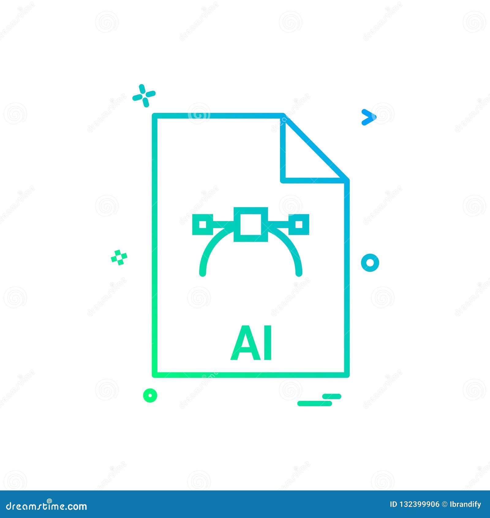 Ai File File Extension File Format Icon Vector Design Stock Vector ...