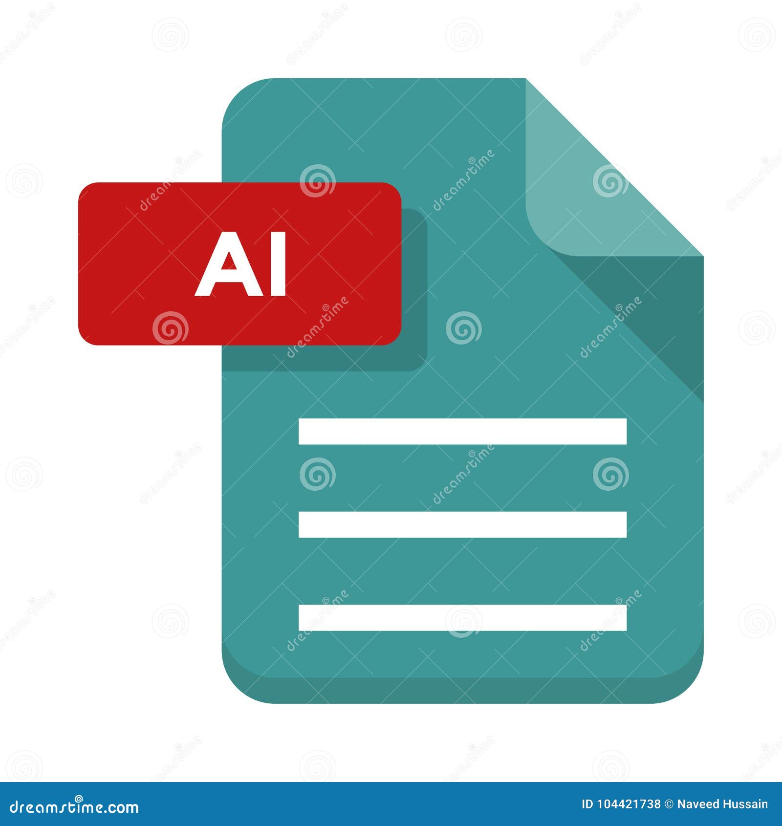 Ai file flat vector icon stock vector. Illustration of design - 104421738