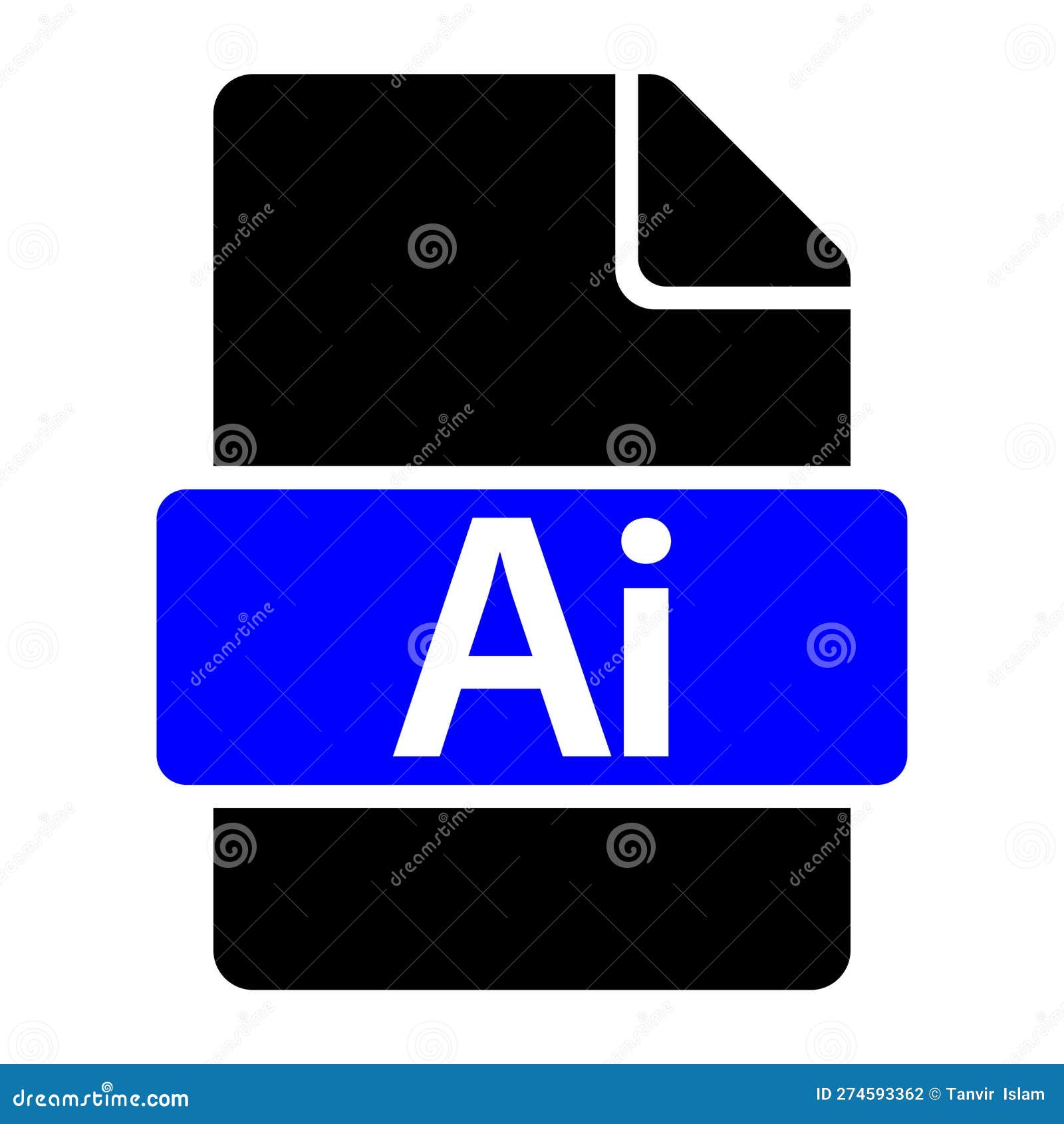 AI File Format Icon stock vector. Illustration of file - 274593362