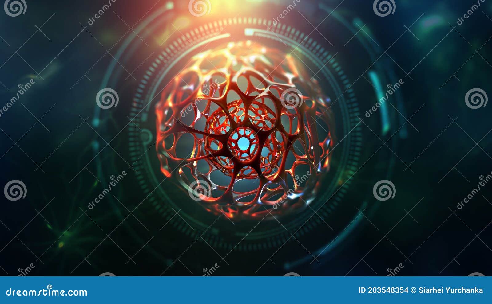 Quantum CPU In The Nanotech Computer Network Royalty-Free Cartoon ...